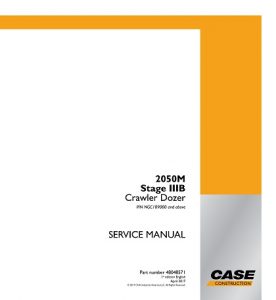 Case 2050M Stage IIIB Crawler Dozer Service Manual